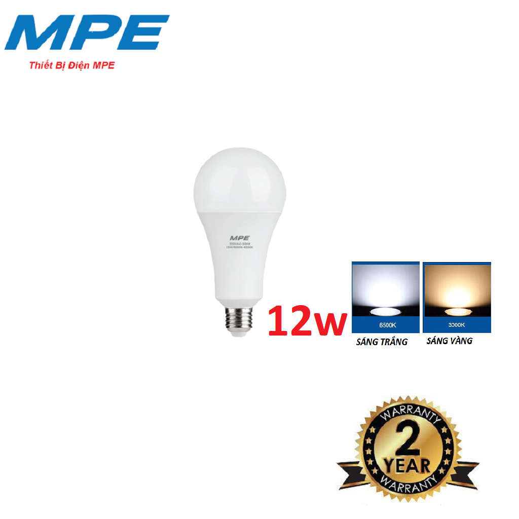 Bóng đèn led 12W đui E27 hàng chính hãng MPE model LBD-12 | Shopee Việt Nam