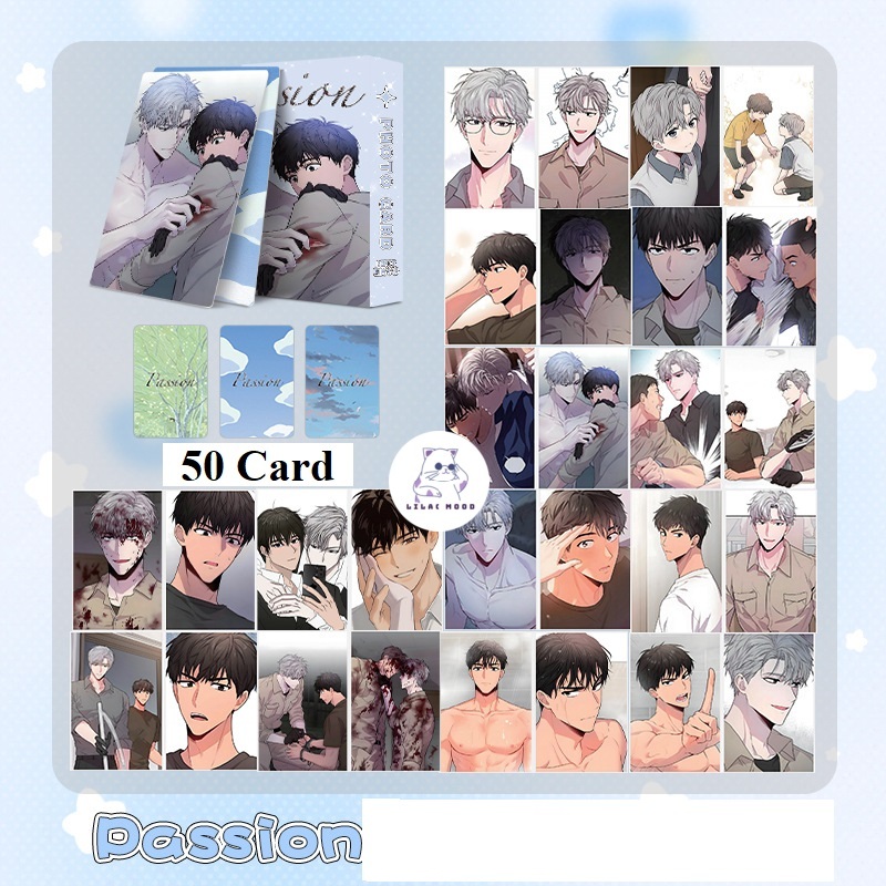 (sẵn/new) Passion | Hộp thẻ card laser 50 tấm Lomo 2024 Lomocard bo góc Manhwa BL jinx Jeong ...