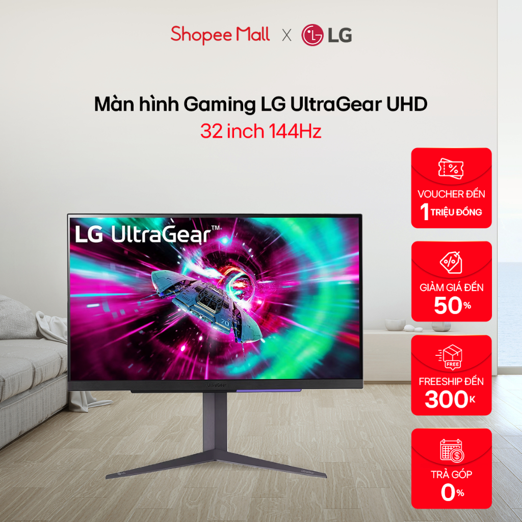Màn hình LG Gaming UltraGear UHD 32GR93U 32inch 144Hz | Shopee Việt Nam