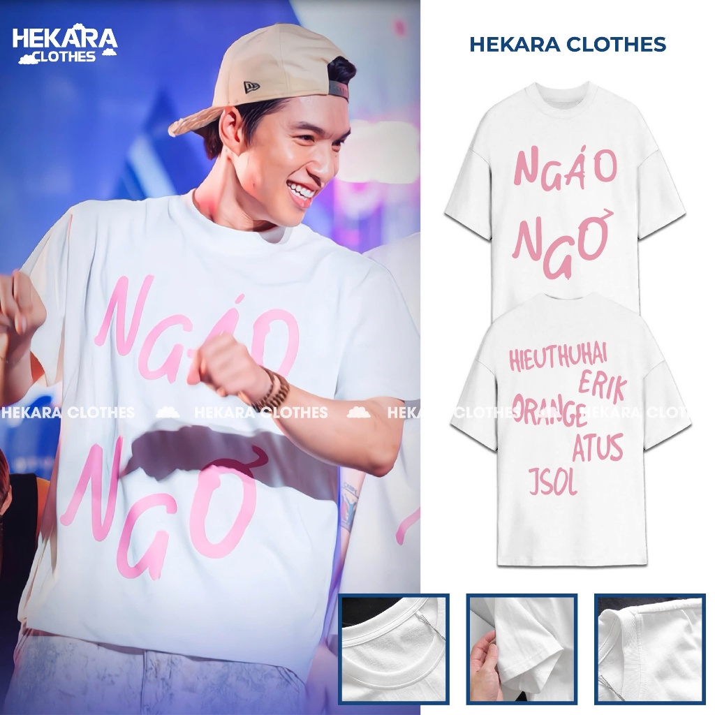 Áo Tee Ngáo ngơ Team Hieuthuhai - Oversize Hekara Clothes | Shopee Việt Nam