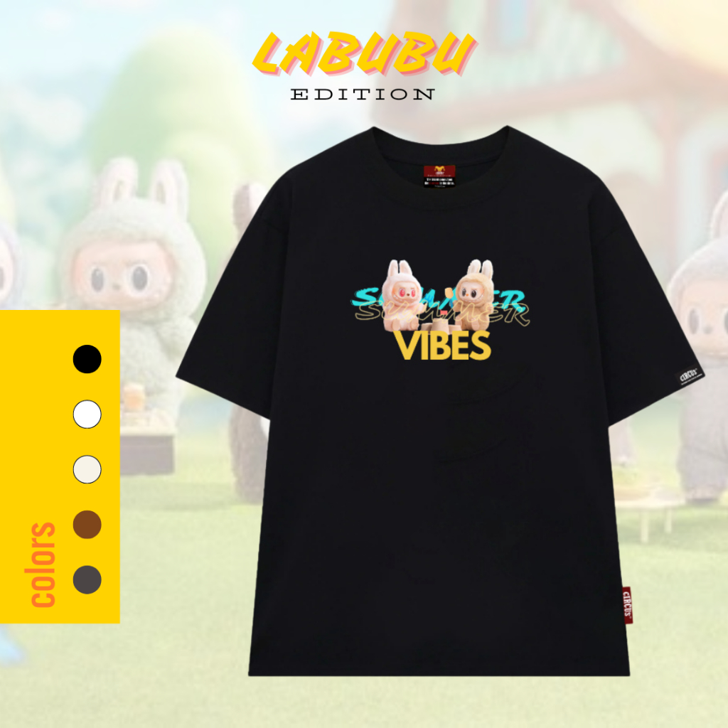 Áo thun oversize cotton 260GSM Local Brand Circus Unisex nam nữ form rộng - MÃ BASIC B35 LABUBU ...