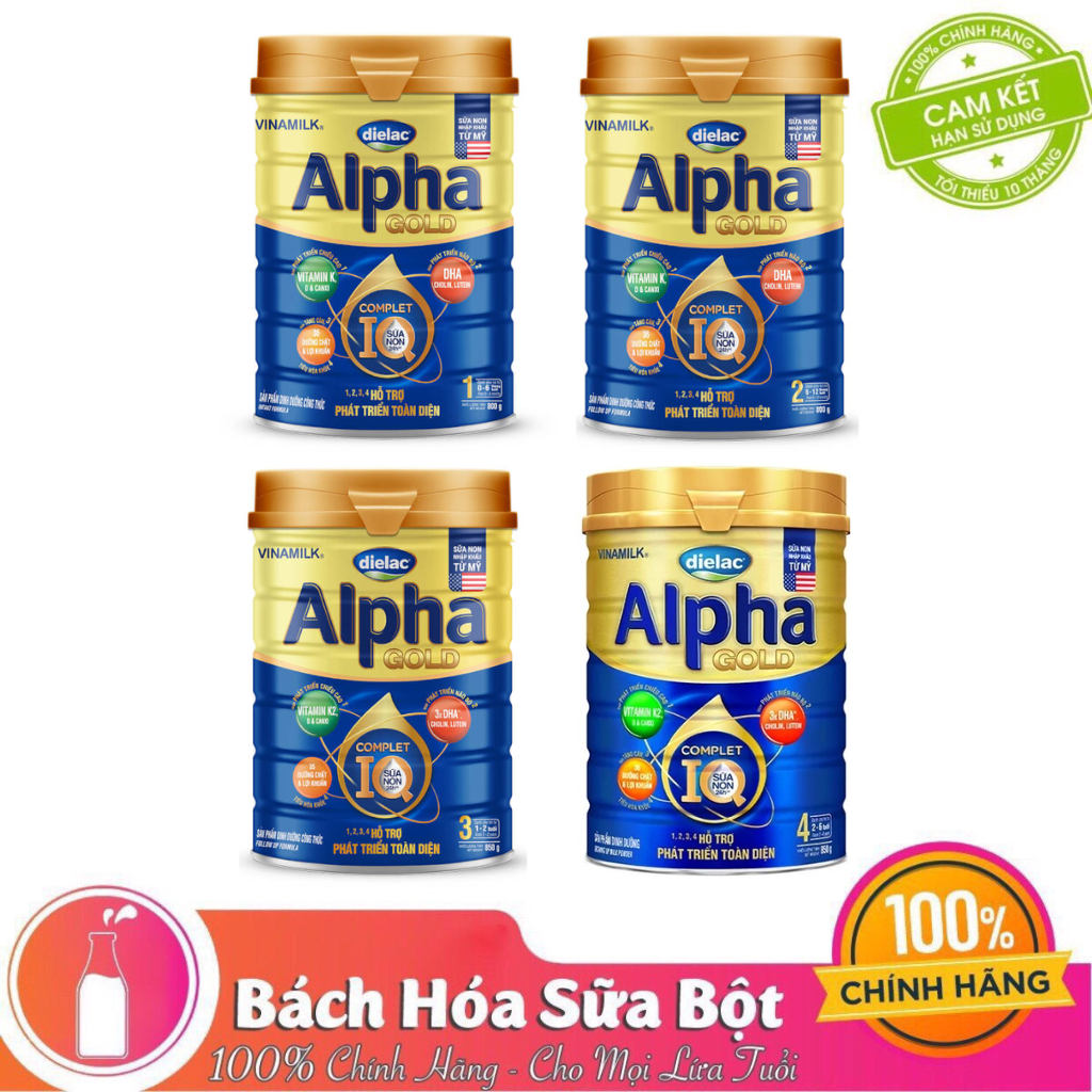 (Combo) Sữa bột Vinamilk Dielac Alpha Gold số 1/2/3/4 Lon 800g | Shopee Việt Nam