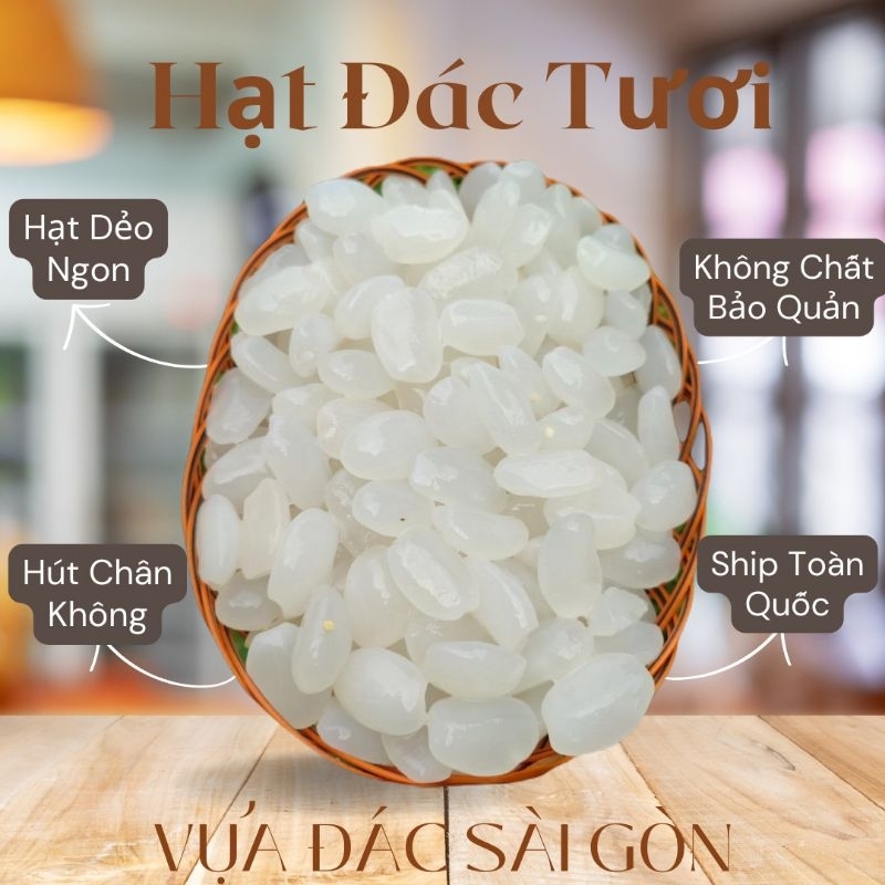 Hạt đác dẻo size TRUNG dùng làm Đác Rim hay các loại Topping, Nấu chè ...