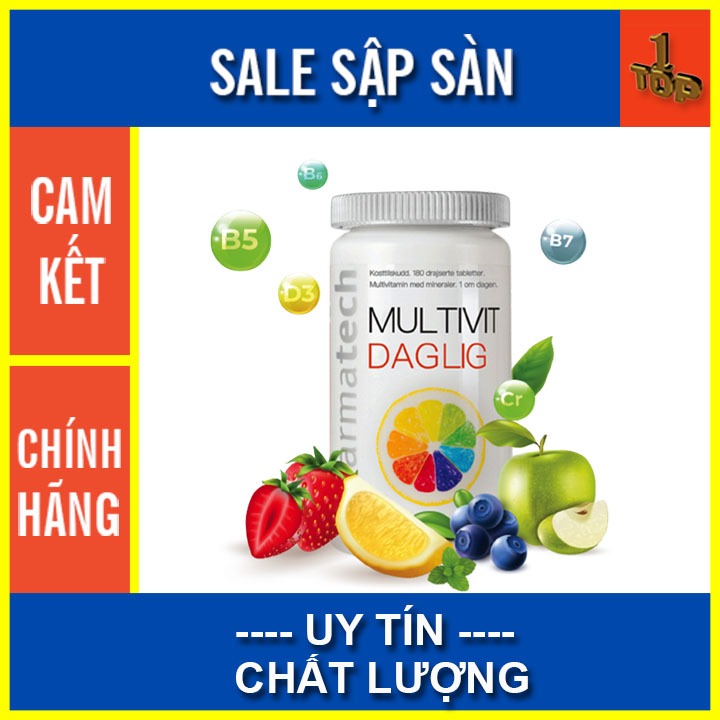 Viên Uống Bổ Sung 12 Loại Vitamin Và 7 Loại Khoáng Chất MULTIVIT DAGLIG ...
