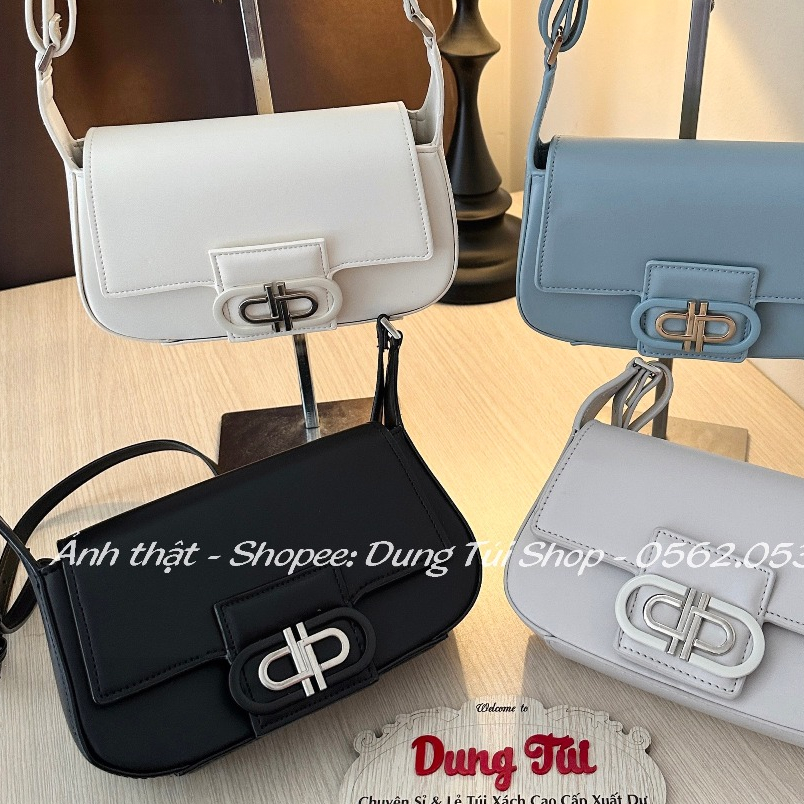 Túi nữ kẹp nách + đeo chéo size 21.5 thiết kế chất da trơn mịn kiểu ...