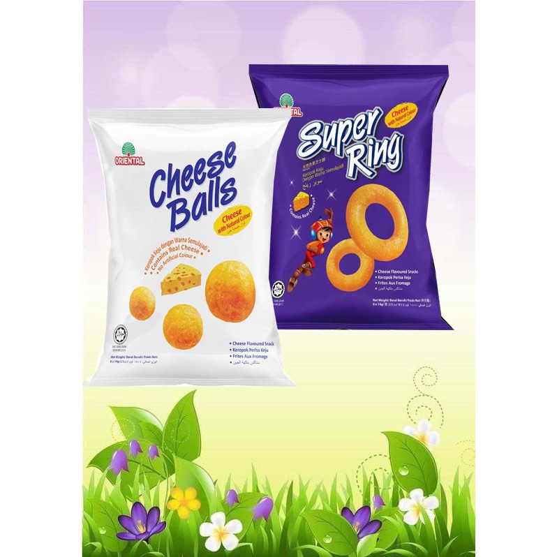 Bánh Snack Super Ring Cheese Oriental ,Cheese Balls 112G (8 Gói x 14G ...