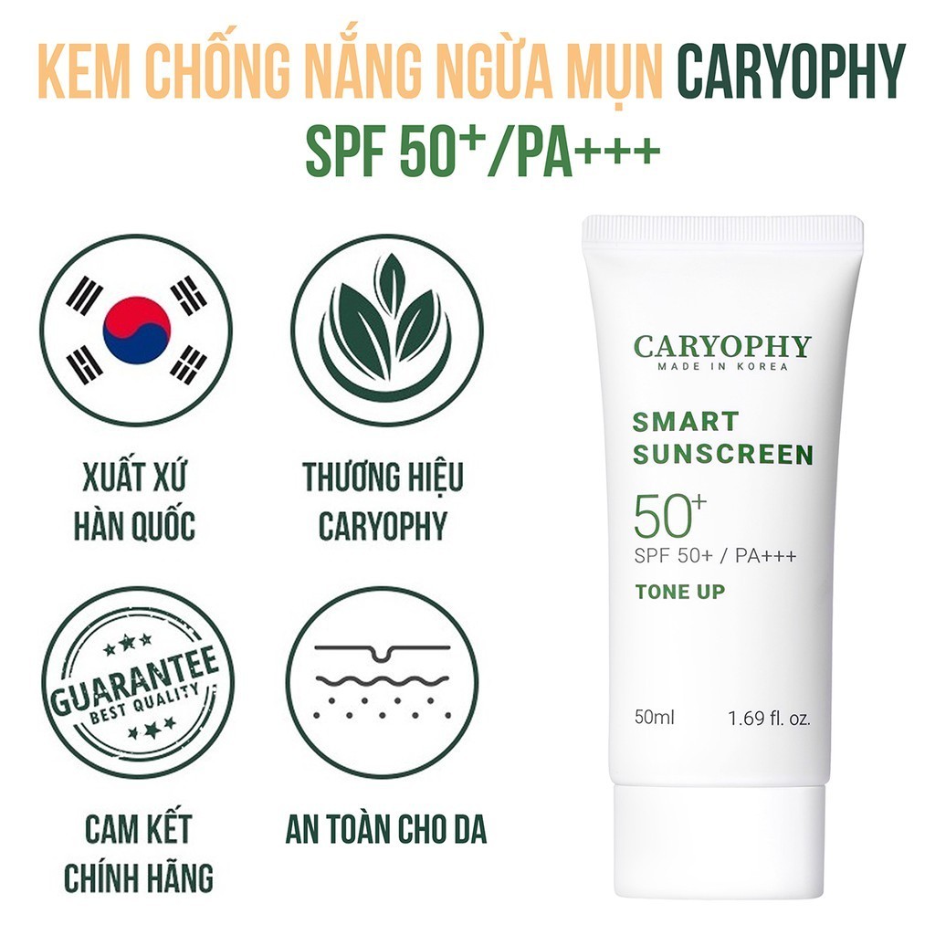 Kem chống nắng Caryophy Sunscreen Tone Up Hàn Quốc SPF50+/PA+++ nâng ...