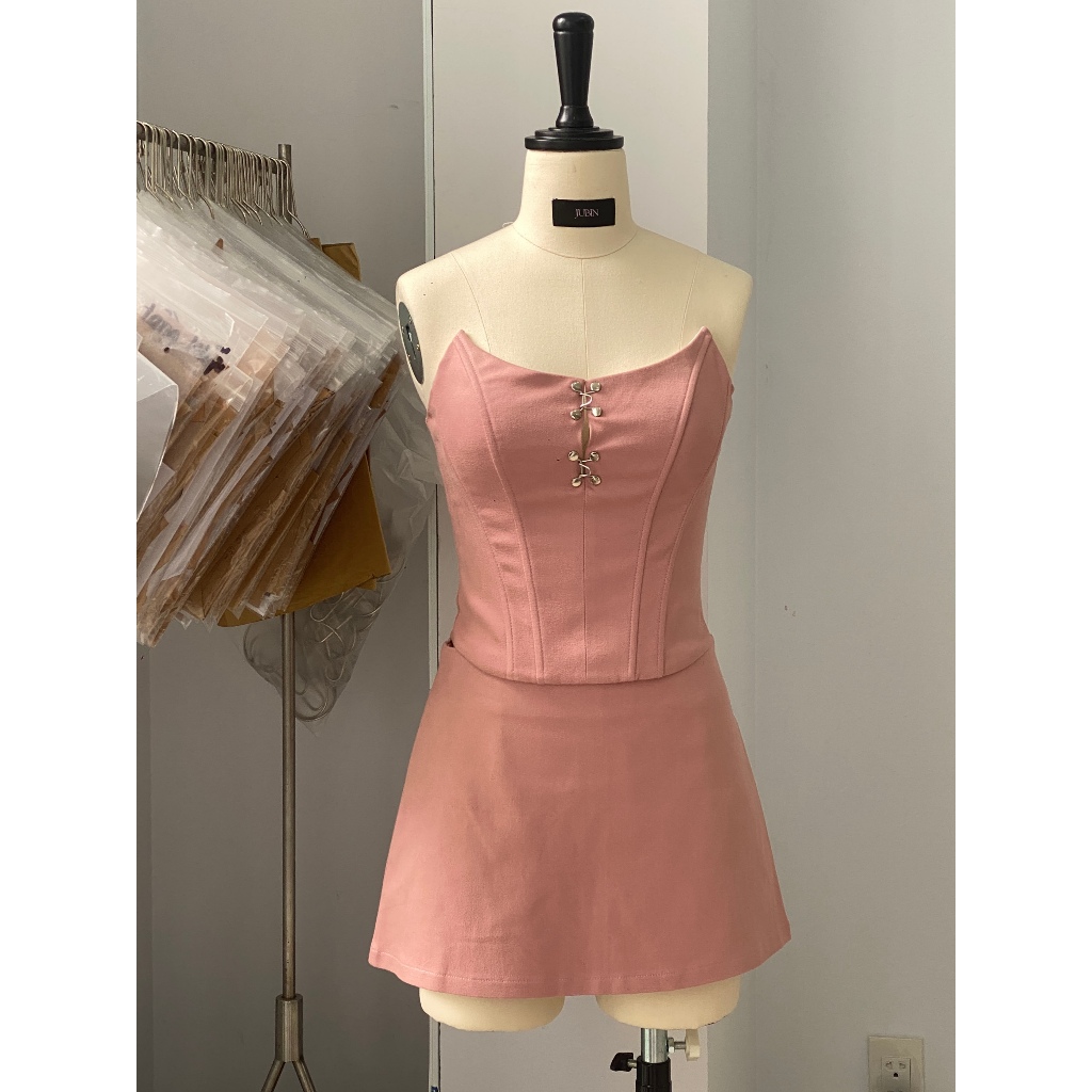 JUBIN STUDIO | LAUREL SET (blush pink) | Shopee Việt Nam