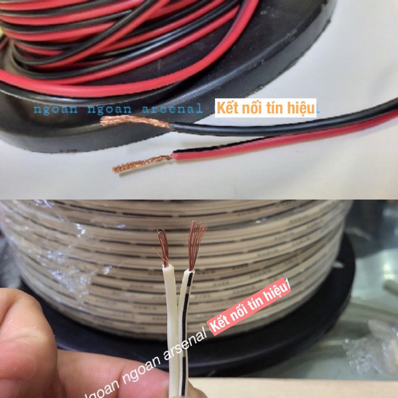 Dây loa lõi đồng ko oxy nhập khẩu hãng TH cable 2×0,5ly dùng cho loa ...