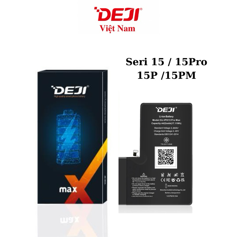 Pin Deji 15 / 15 Pro / 15 Plus / 15 Promax Chính Hãng | Shopee Việt Nam