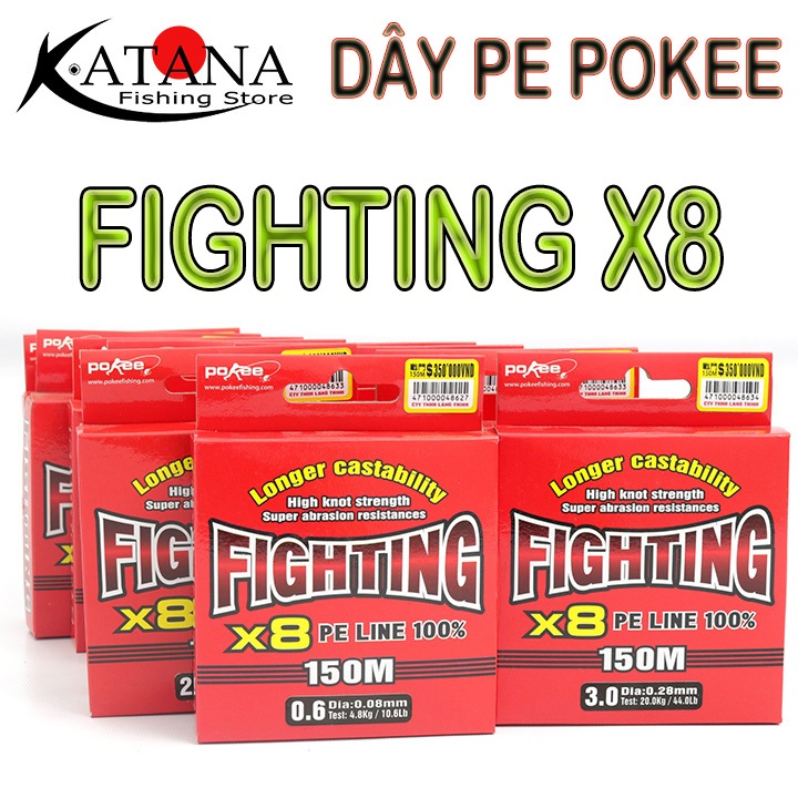 Dây PE Pokee Fighting x8 - Made in Taiwan | Shopee Việt Nam