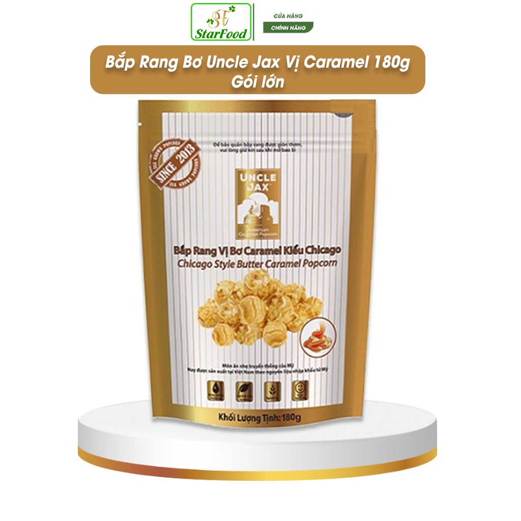 ( Gói Lớn ) Bắp Rang Bơ Uncle Jax Vị Caramel 180g - Bỏng Ngô Hình Nấm | Shopee Việt Nam