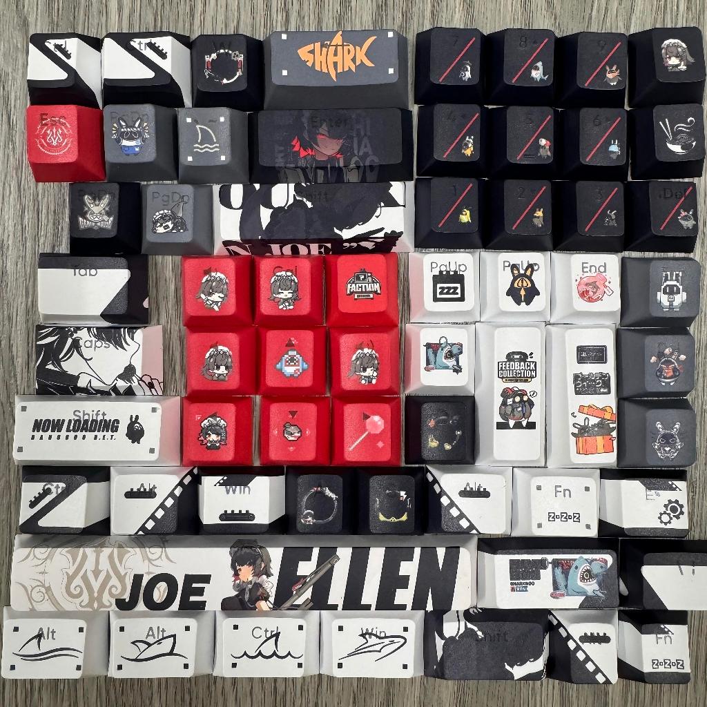 Keycap Zenless Zone Zero Ellen Joe thick PBT xuyên led in dyesub 5 mặt ...