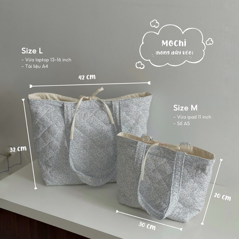 Mochi bag - Túi tote chần bông - ICHI.SG | Shopee Việt Nam
