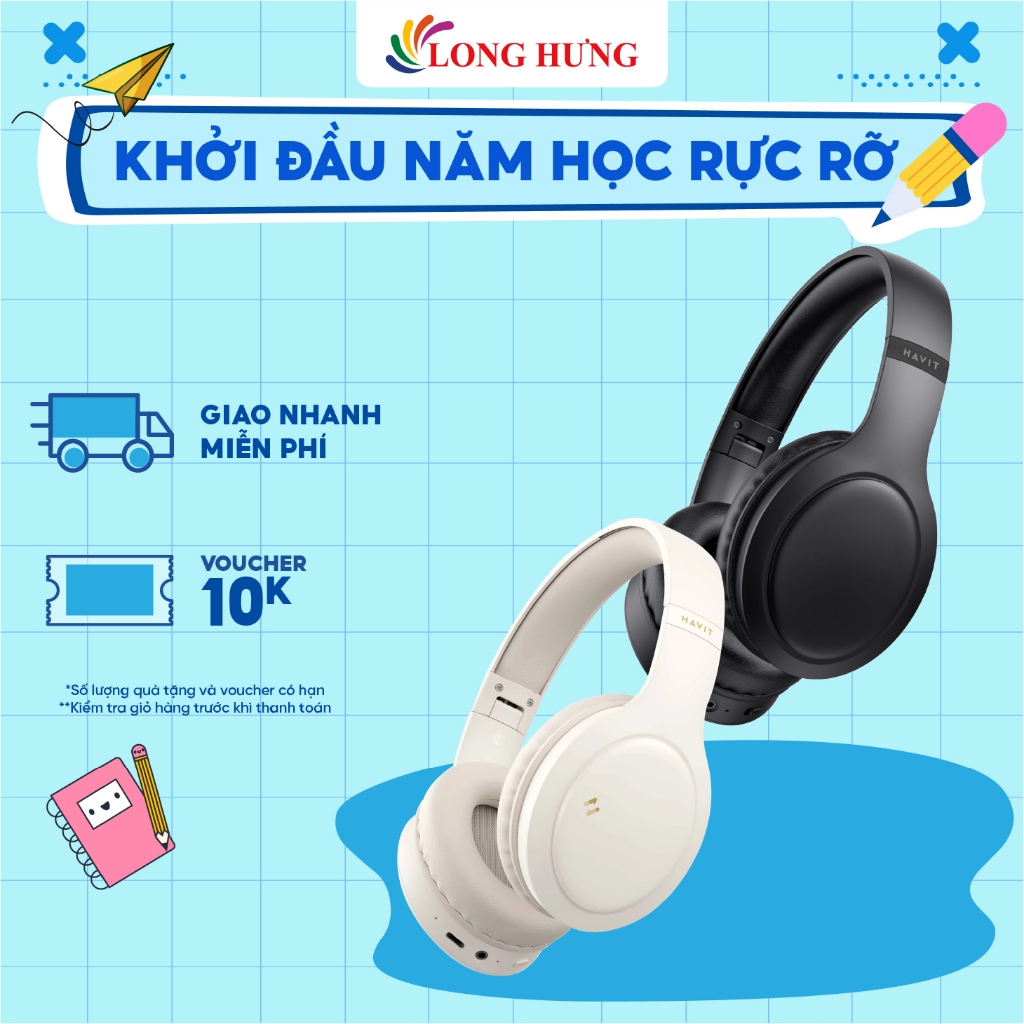 Tai nghe chụp tai Bluetooth Havit H633BT - Hàng chính hãng | Shopee Việt Nam