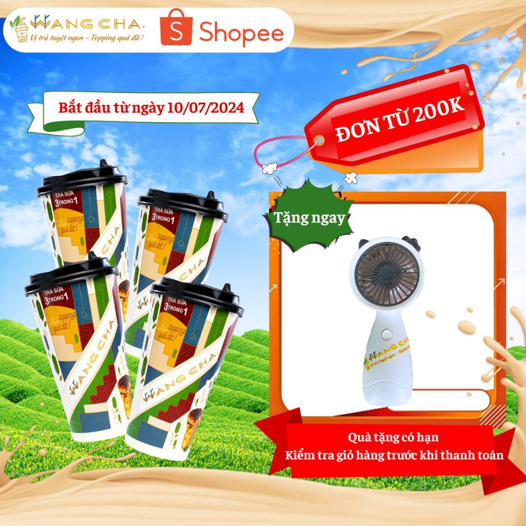 Ly Trà Sữa Wangcha Tiện Lợi Vị Truyền Thống - Trà Sữa Truyền Thống Ngon ...
