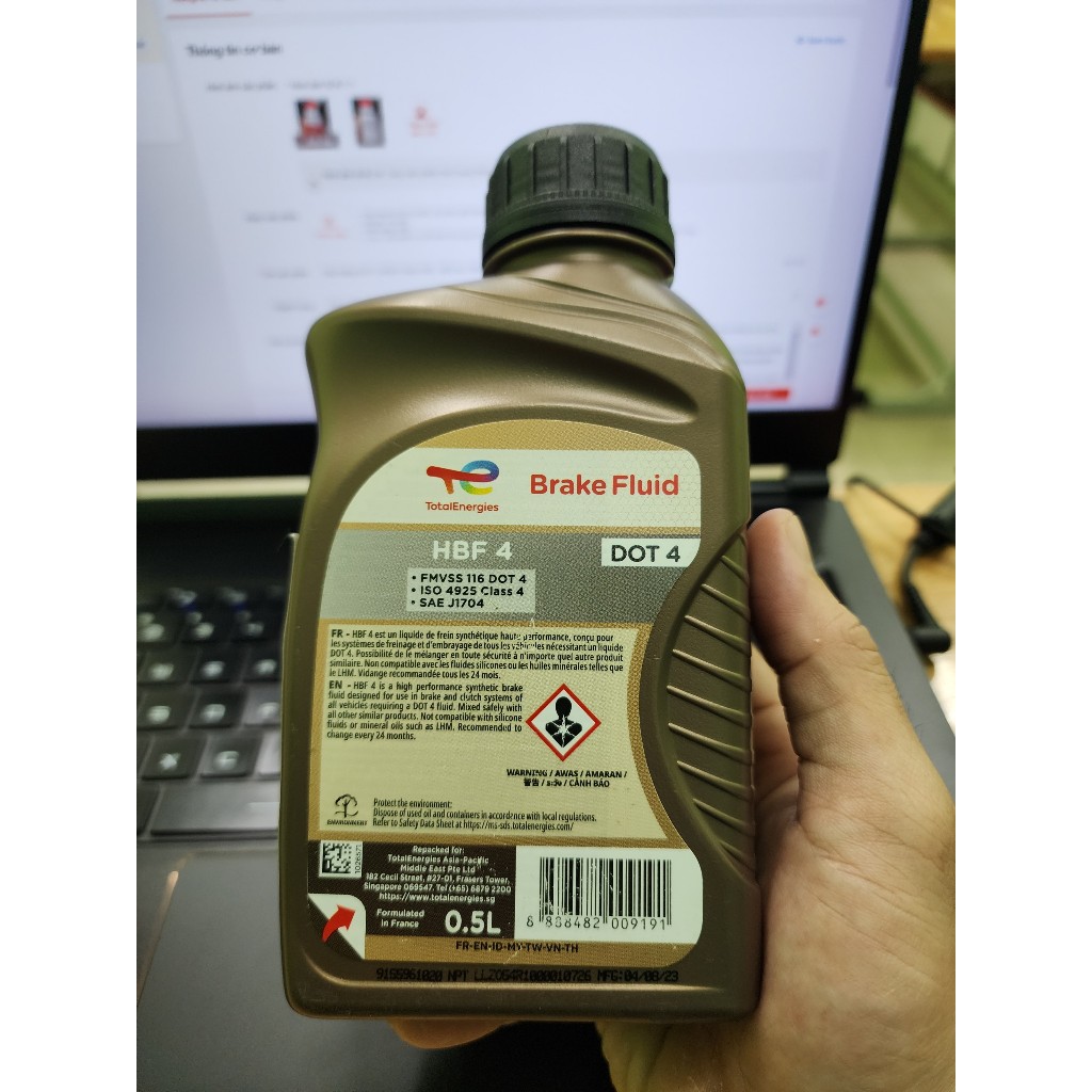 Dầu thắng TOTAL DOT 4 SAE JI704 Thaco KIA - 500 ml ( Chính hãng THACO ...