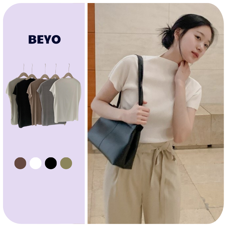 [Xả hàng] Áo thun Beyo áo thun basic tay hến chất xốp gân dáng trơn áo ...