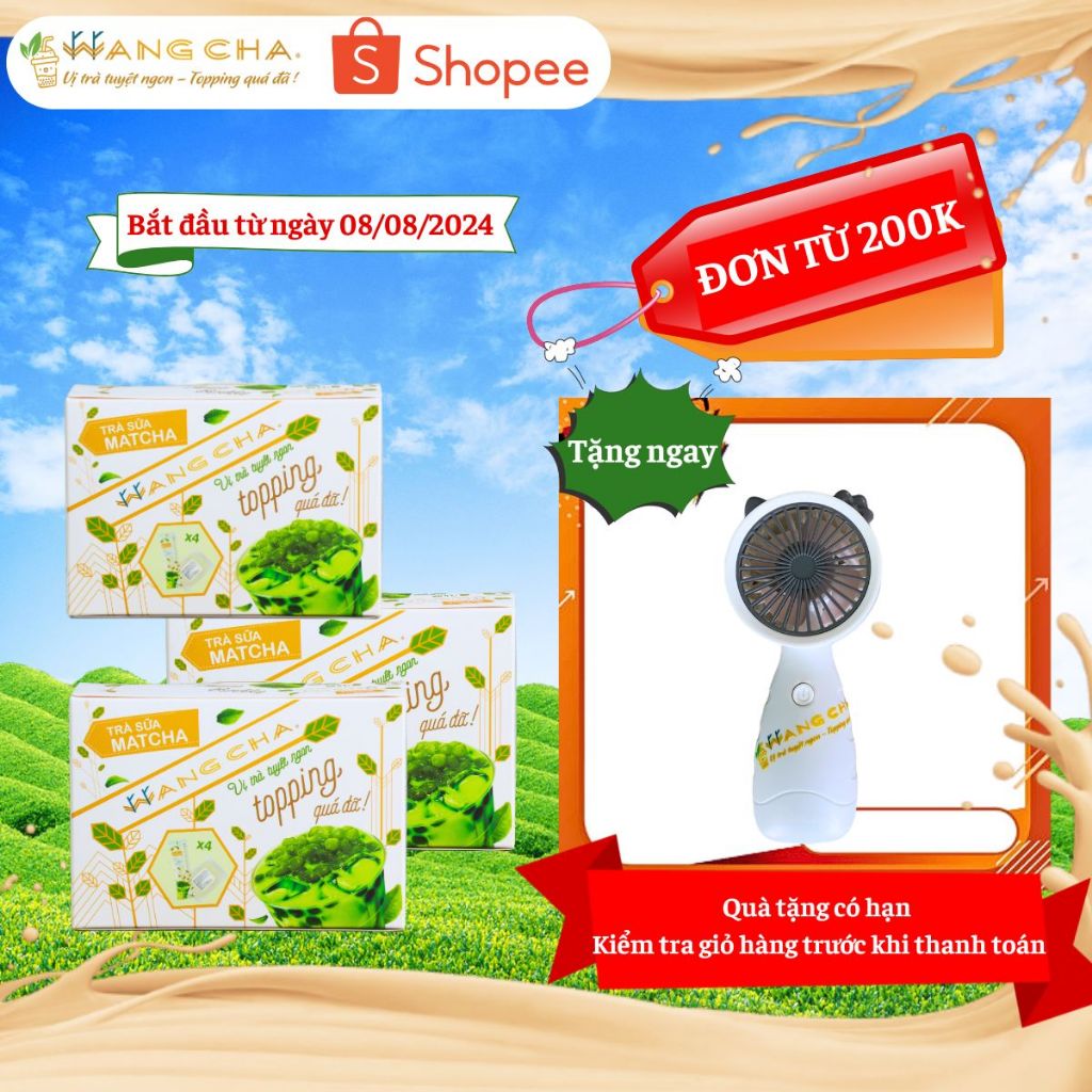 Hộp Trà Sữa Wangcha Tiện Lợi Vị Matcha - Bột Trà Sữa Matcha Thơm Ngon ...