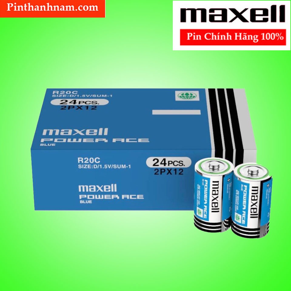 Pin Đại Maxell R20C Xanh Vỉ 2 Viên Chính Hãng Dung Lượng Cực Cao | Shopee Việt Nam