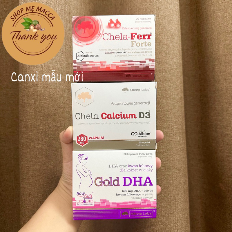 (nội địa balan )combo Canxi Chela Calcium D3 Và sắt chela ferr , Gold ...