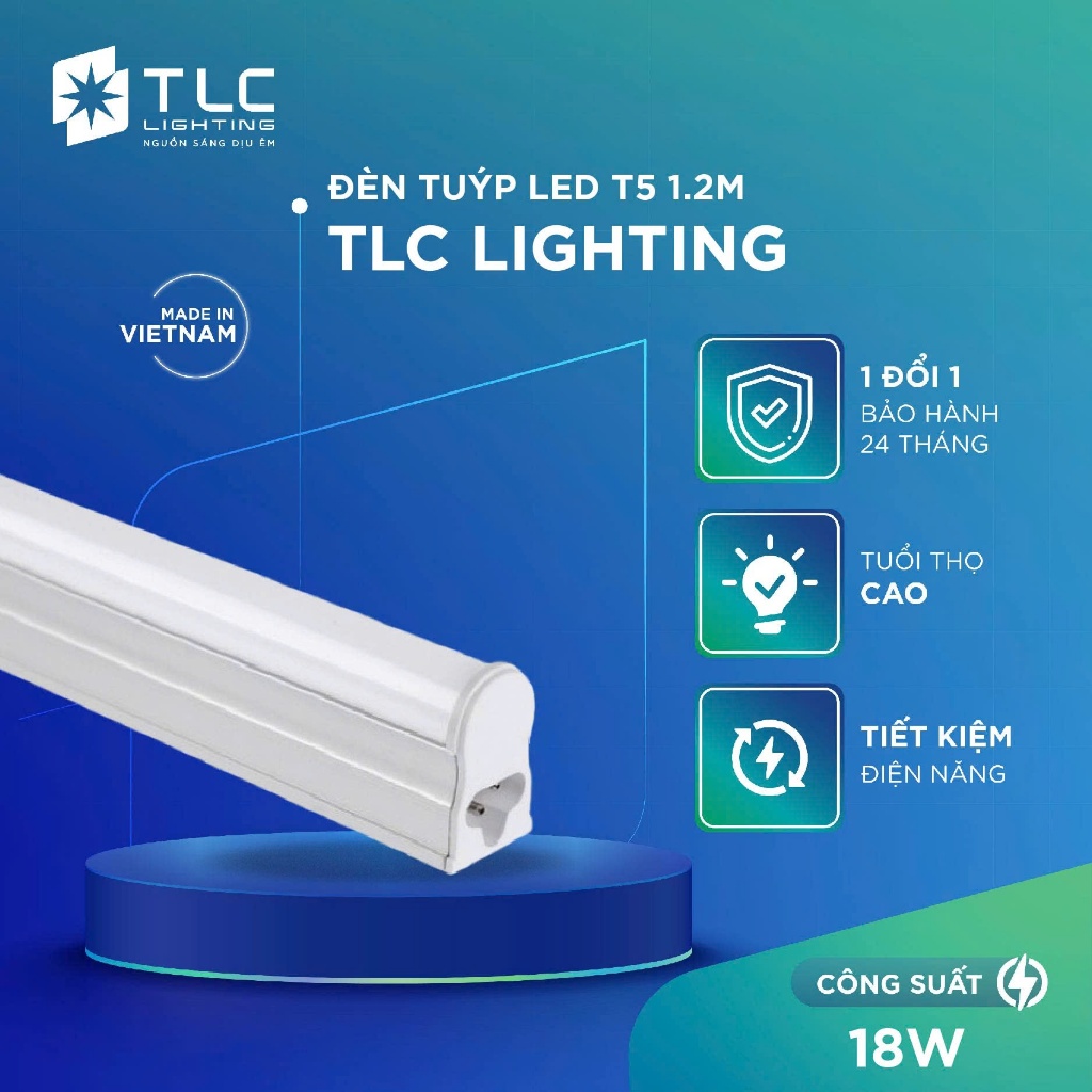 [CHÍNH HÃNG] Đèn Tuýp LED T5 18W 1.2m Siêu Sáng Tiết Kiệm Điện Năng TLC ...