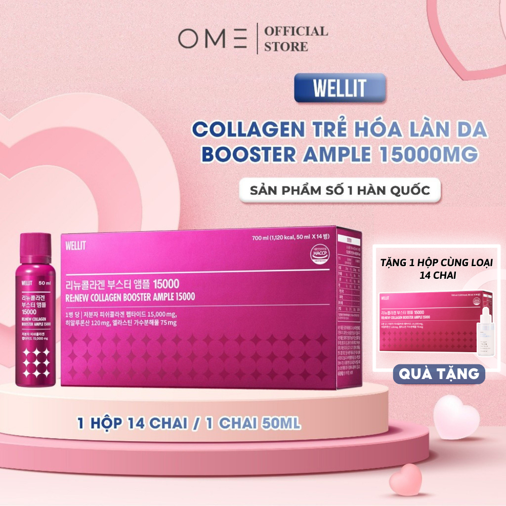 Collagen Wellit 15000mg Booster Ample 14 chai Tái Tạo Trẻ Hóa Làn Da ...