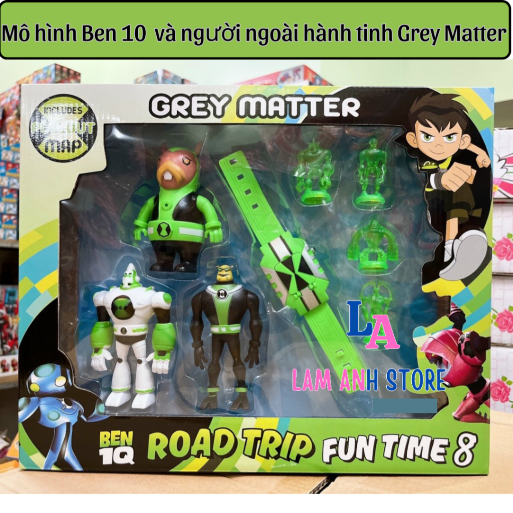 Đồ chơi mô hình Ben 10 Lamanh và người ngoài hành tinh anh hùng Grey ...