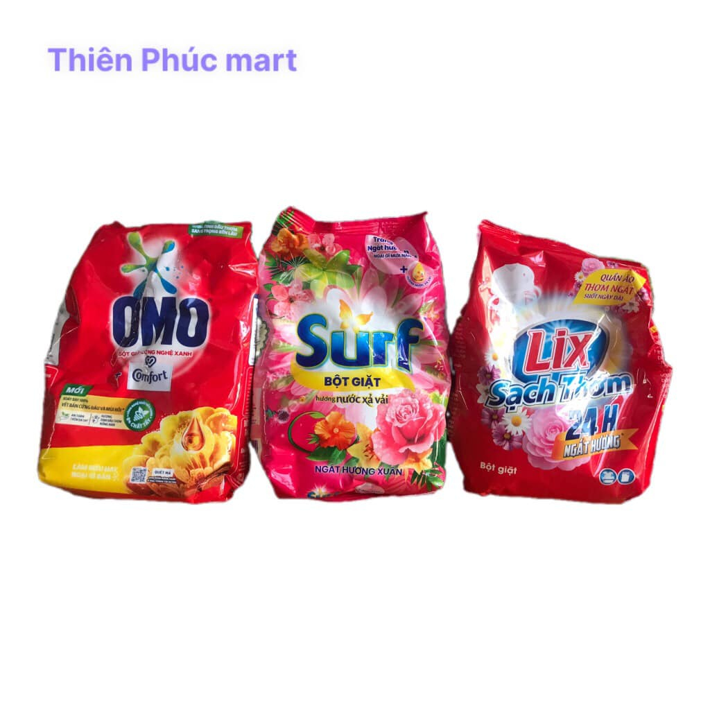 Bột giặt Omo Comfort 350g - Surt hương nước xả vải 380g - Lix 250g ...