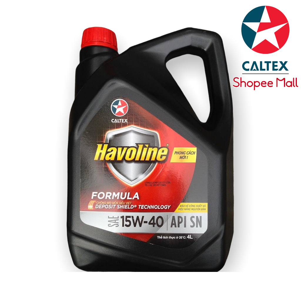 Nhớt ô tô Caltex Havoline Formula 15w40 / 20w50 cho máy xăng [ 4L ...