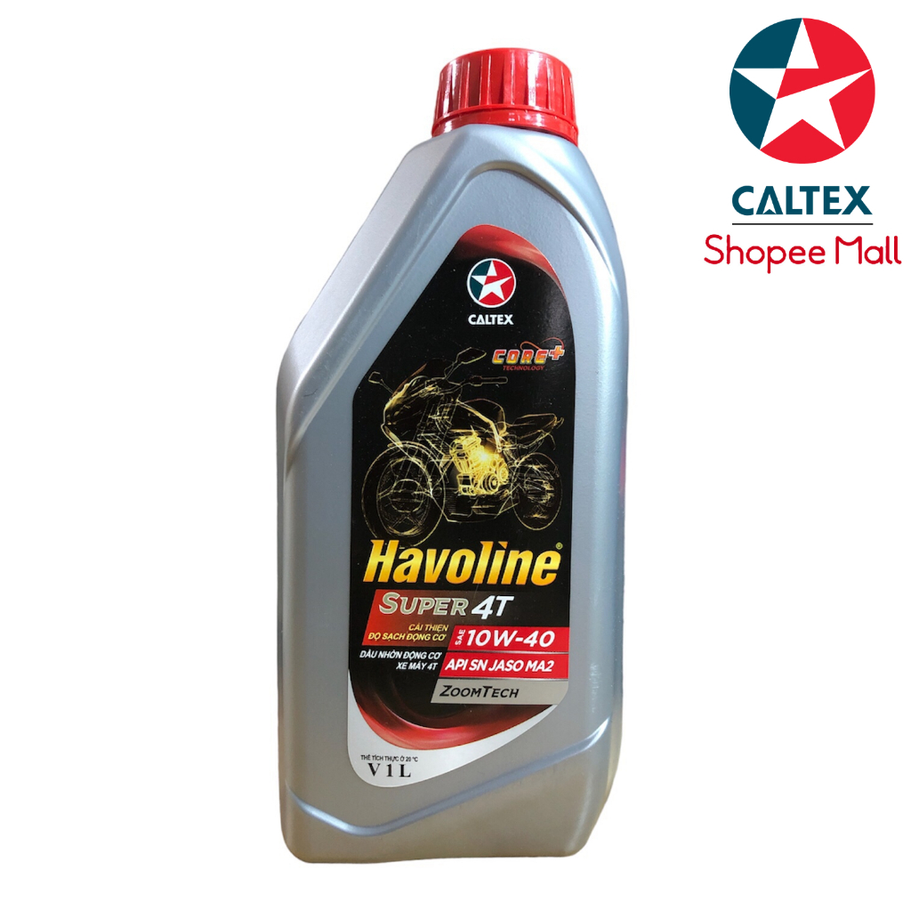 Nhớt xe số gốc khoáng Caltex Havoline Super4T 10w40 [ 1L ] | Shopee ...