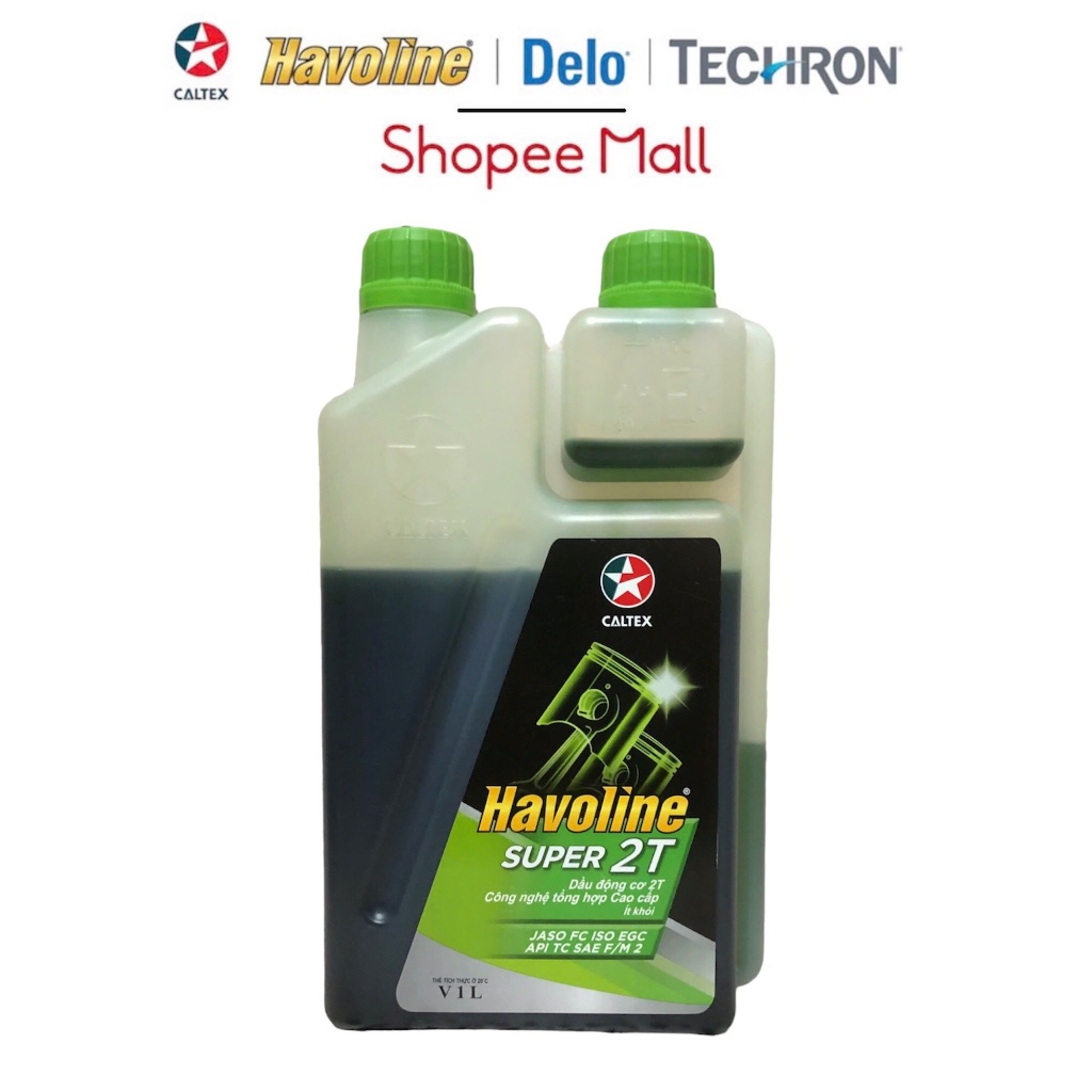 Nhớt xe máy hai thì Caltex Havoline Plus 2T & Super 2T [ 1L ] | Shopee ...