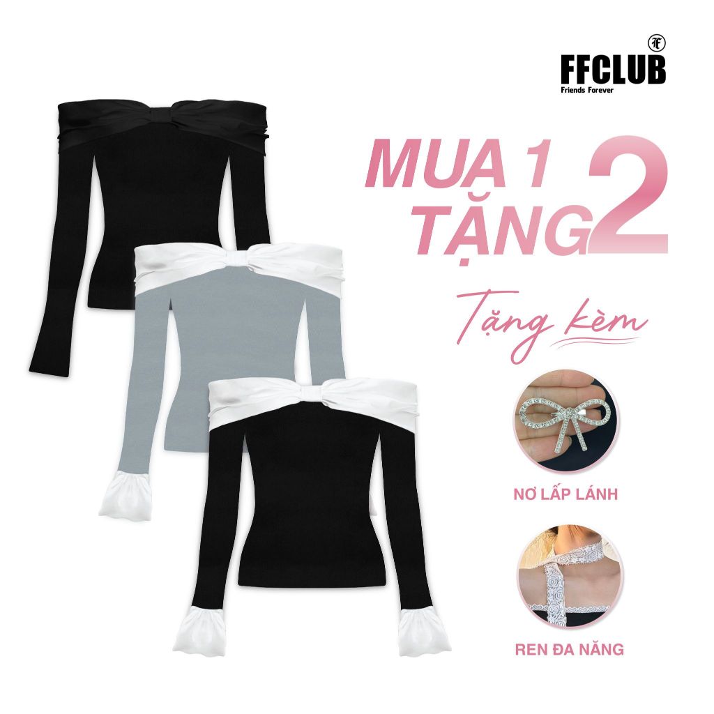Áo body nữ kiểu Trễ vai TULIP Phong cách Coquette form ôm body tôn dáng ...