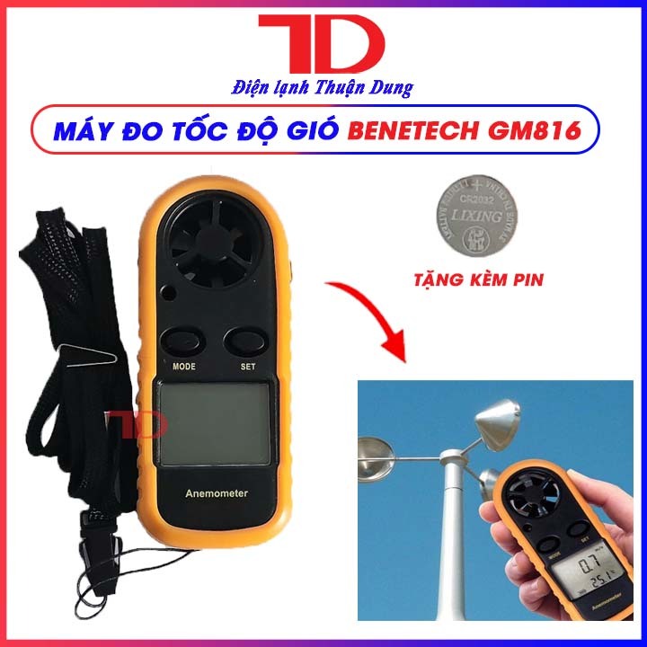 Máy đo tốc độ gió BENETECH GM816 Điện lạnh Thuận Dung | Shopee Việt Nam