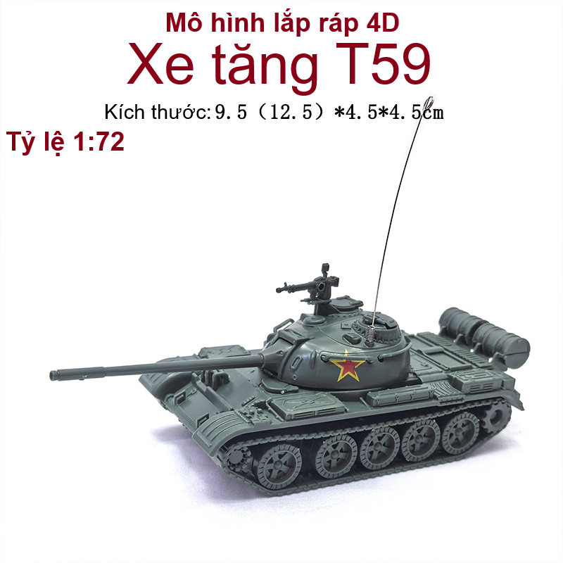 Mô hình lắp ráp MHQS tỉ lệ 1:72 Modern Vehicle Tank Xe tăng chủ lực T59 màu xanh 4D | Shopee ...