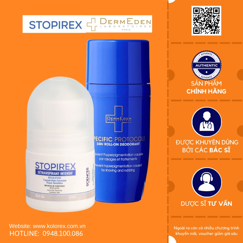Lăn khử mùi kháng khuẩn, ngăn tiết mồ hôi Stopirex Détranspirant ...