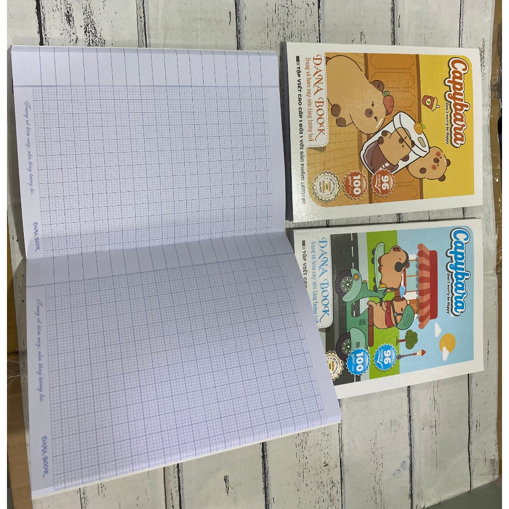 10 cuốn tập cappybara tập kurumi, tập labubu 5 Ô LY VÀ 4 Ô LY vở cappy bara giấy đẹp láng mịn ...