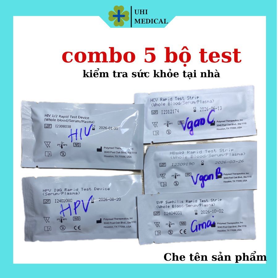 Combo 5 bộ test nhanh kiểm tra sức khỏe. fastep chính hãng | Shopee ...