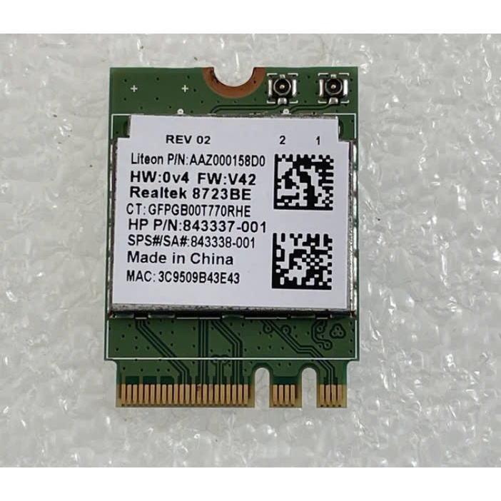 Wifi laptop HP 855106-855 Realtek RTL8723BE 8723BE 300 mbps | Shopee ...