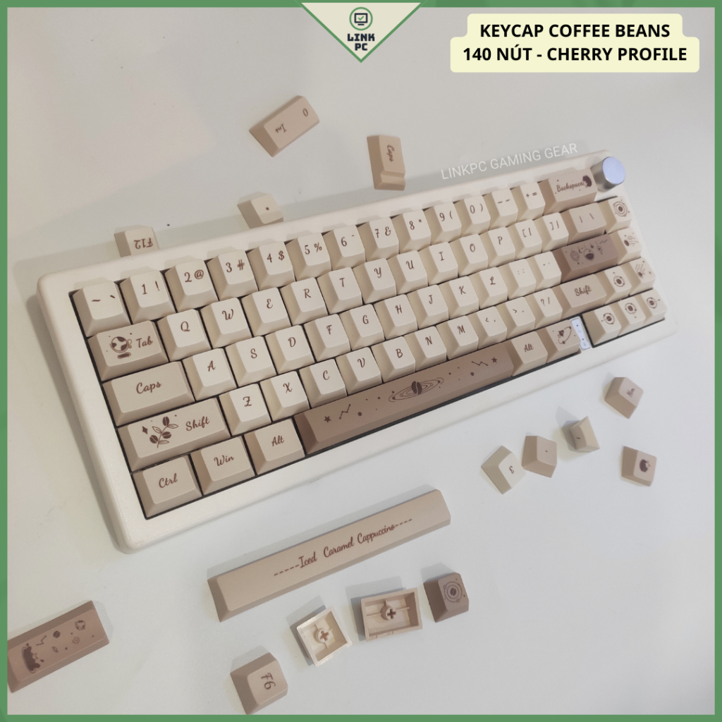Bộ Keycap chủ đề Cafe - Keycap Coffee Beans - Nhựa pbt - Cherry profile ...
