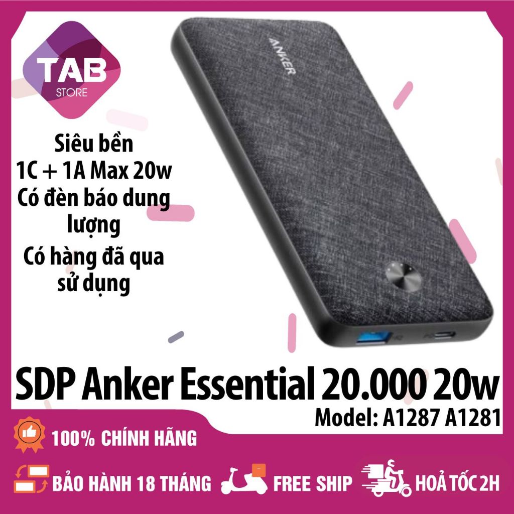 Sạc Dự Phòng ANKER PowerCore Metro Essential 20.000 PD (Có Hàng Cũ ...