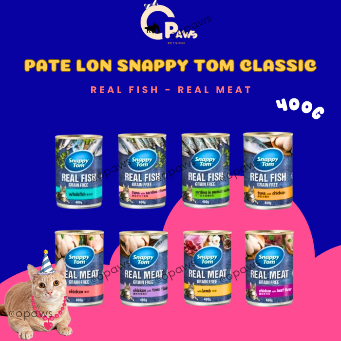 Pate Snappy Tom cho mèo lon 400g | Shopee Việt Nam