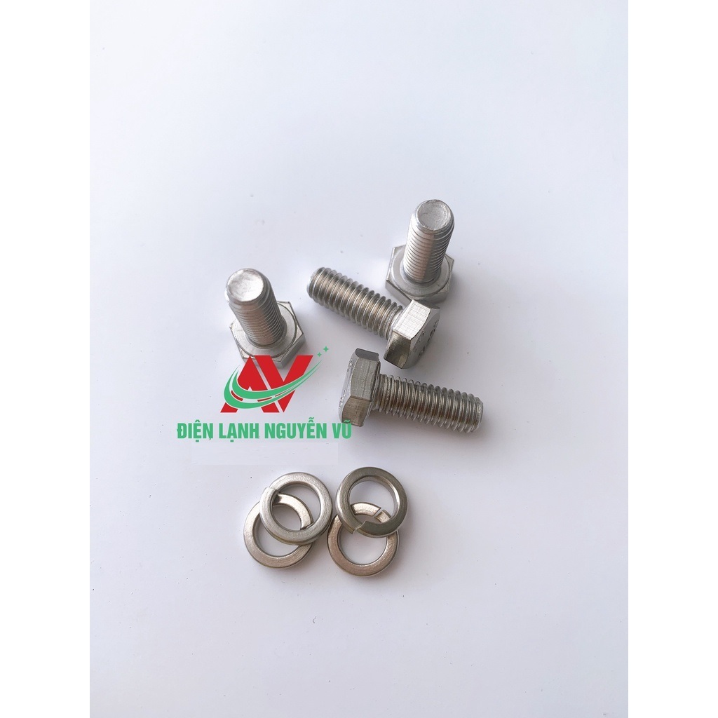 Combo (20 bulong) 5 bộ bulong ốc lồng máy giặt kèm long đền [inox 304 ...