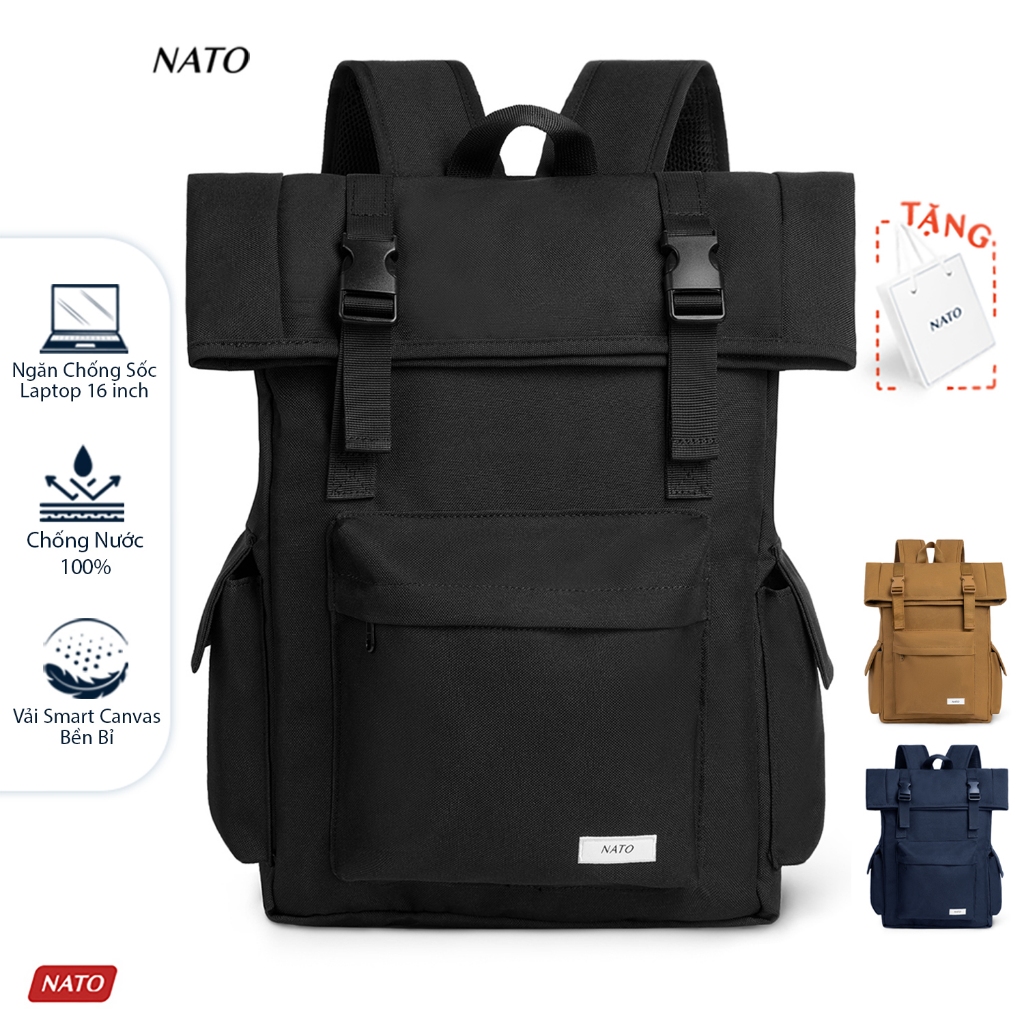 Balo NATO® "Rollie - Backpack" Sợi Vải Smart Canvas Ba Lô Đựng Laptop ...
