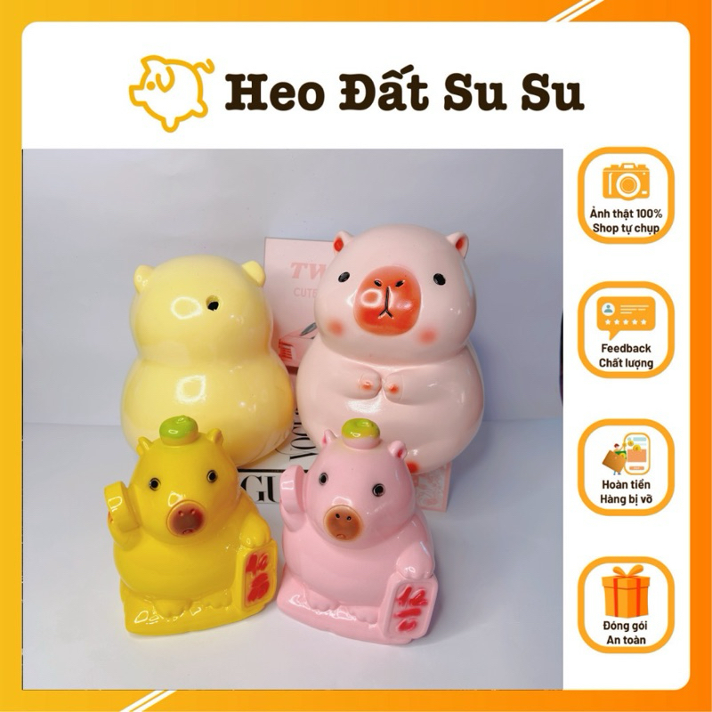 LỖ TIẾT KIỆN TRÒN Ống tiết kiệm tiền Chuột Lang Capybara kute| Heo Đất ...