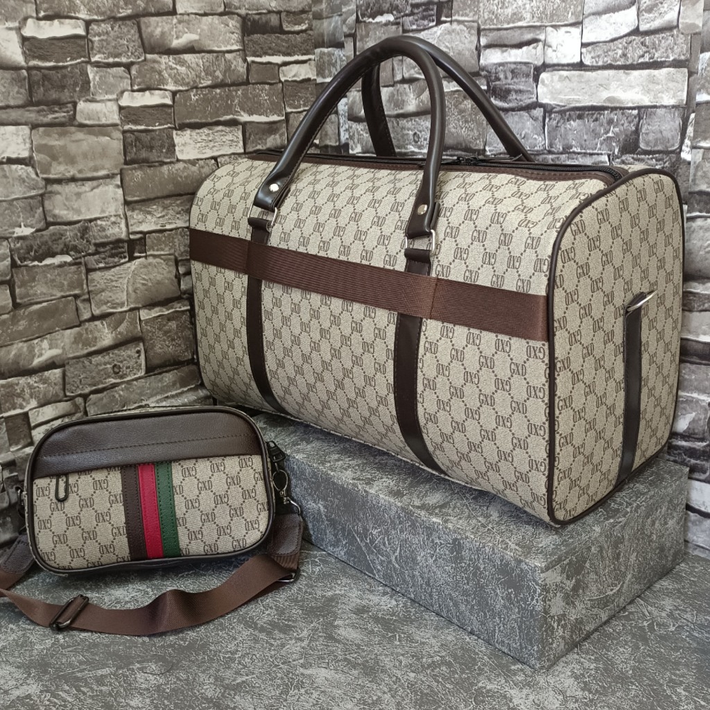 Bộ đôi sản phẩm Túi xách du lịch kèm Túi Đeo Chéo cao cấp LISANGO ...