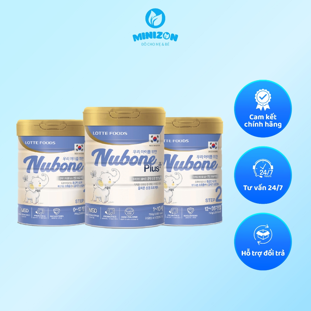 Sữa bột Nubone Plus+, Step 1,Step 2 hộp 750g nhập khẩu nguyên lon từ ...