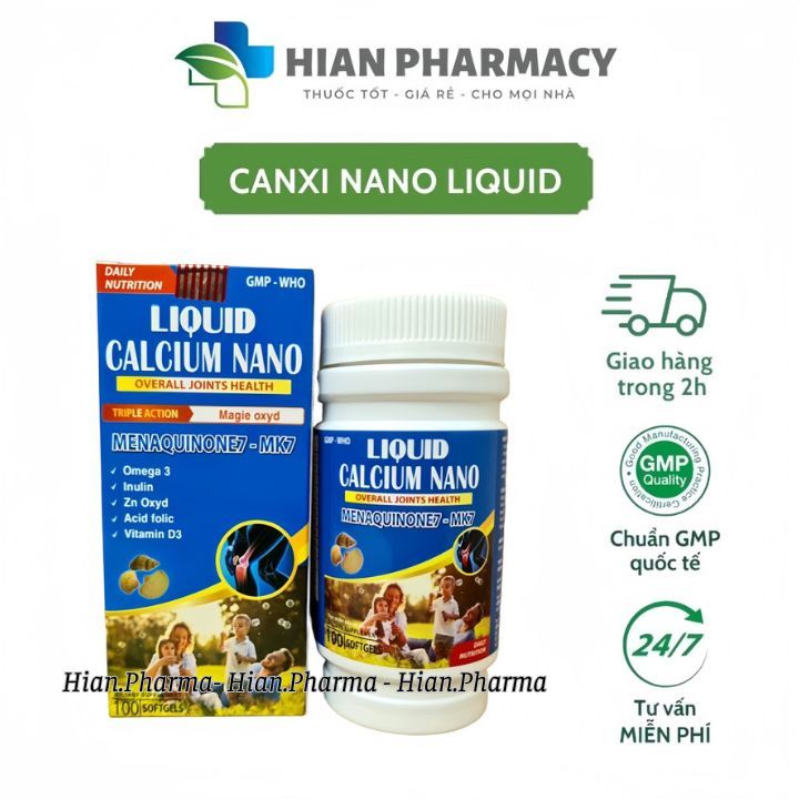 Liquid Calcium Nano hỗ trợ làm chắc xương ,chống loãng xương ,hạn chế ...