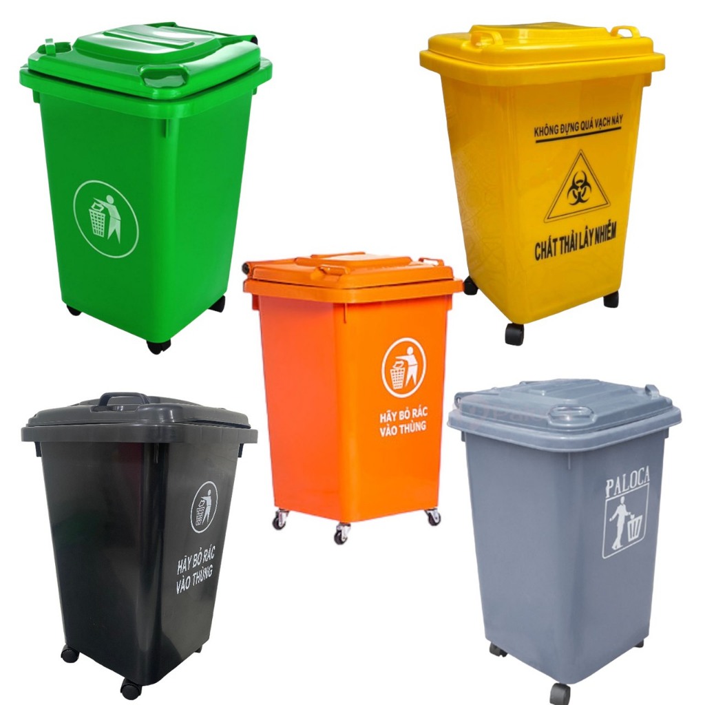 Thùng Rác 60L, Thùng Rác Nhựa Ngoài Trời, Thùng Rác Công Cộng, Thùng ...