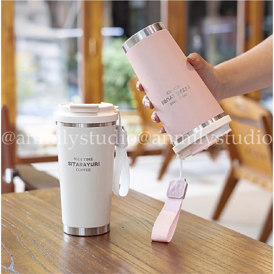 Bình giữ nhiệt SITARAYURI 500ML ANMILY CUP đựng cafe lõi thép không gỉ sus304 an toan có 2 đầu ...